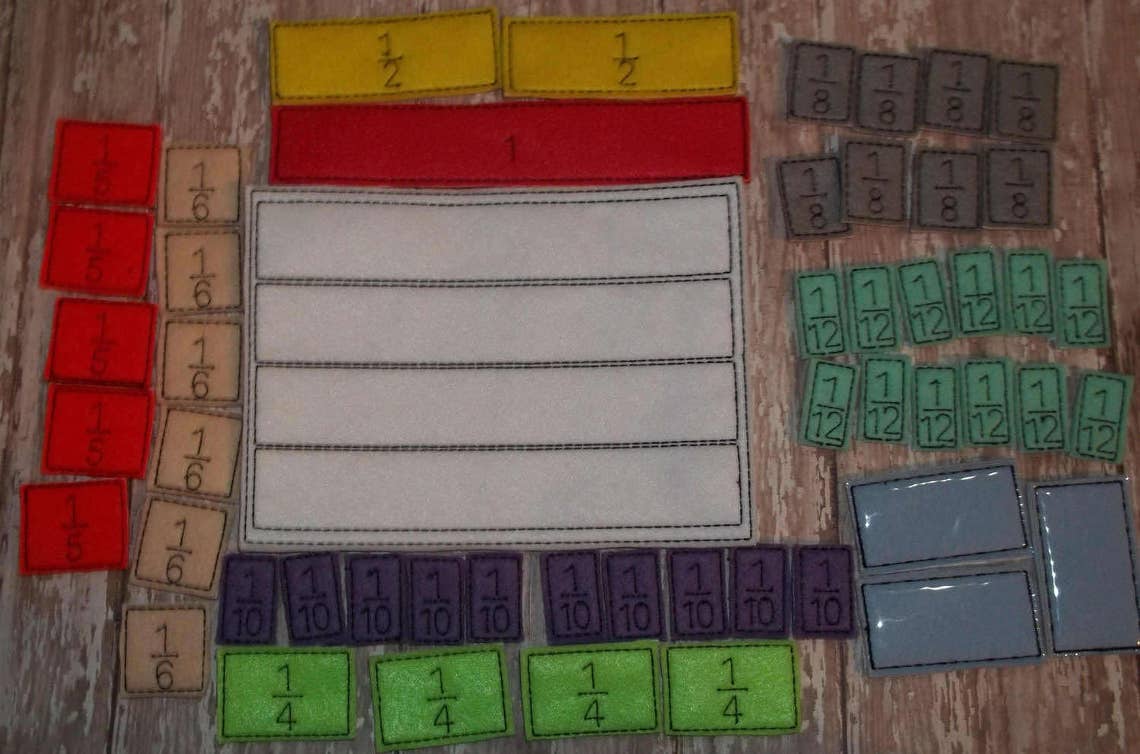 Fraction Math Counting Game Kids Activity Toddler Learn - Etsy