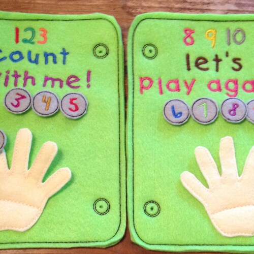 Child Gift Hand Learn to Count Learn Left & Right Busy Page - Etsy