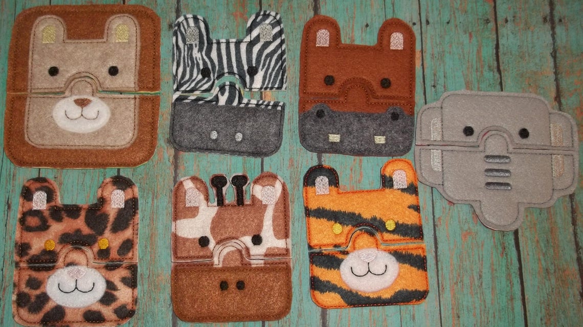 Safari Animal Matching Game Puzzle Jungle African Color | Etsy