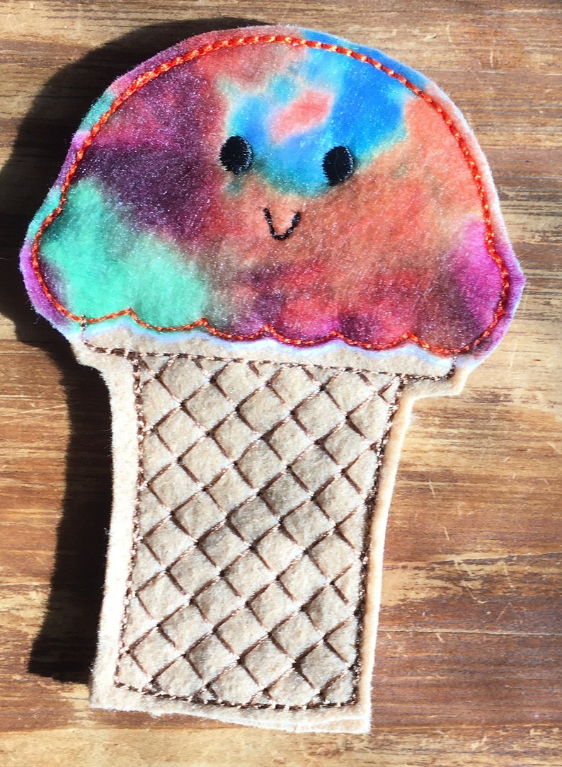 Ice Cream Cone Felt Food Finger Puppets Assorted Colors Party - Etsy