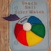 Busy Book Page Beach Ball Color Match Page Childrens | Etsy
