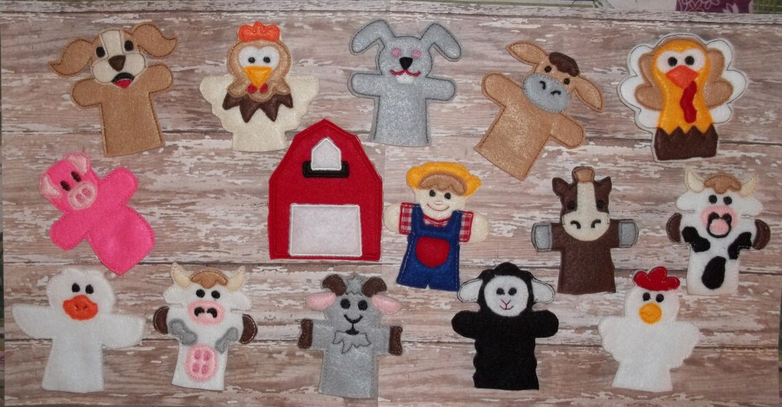 Old Macdonald Farm Finger Puppet Set Old Macdonald Barn - Etsy