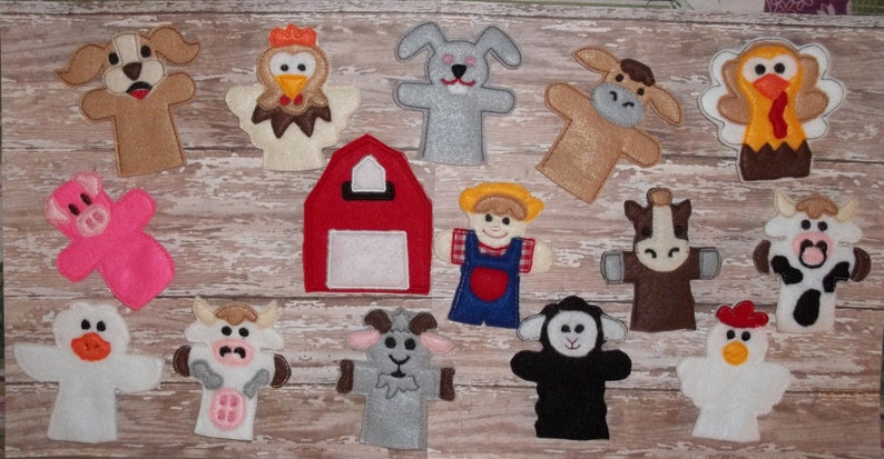 Old Macdonald Farm Finger Puppet Set Old Macdonald Barn - Etsy