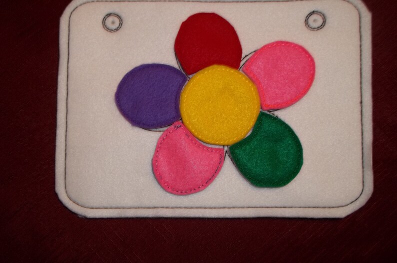 Flower color match Busy Book page Girl Gift childrens learning | Etsy