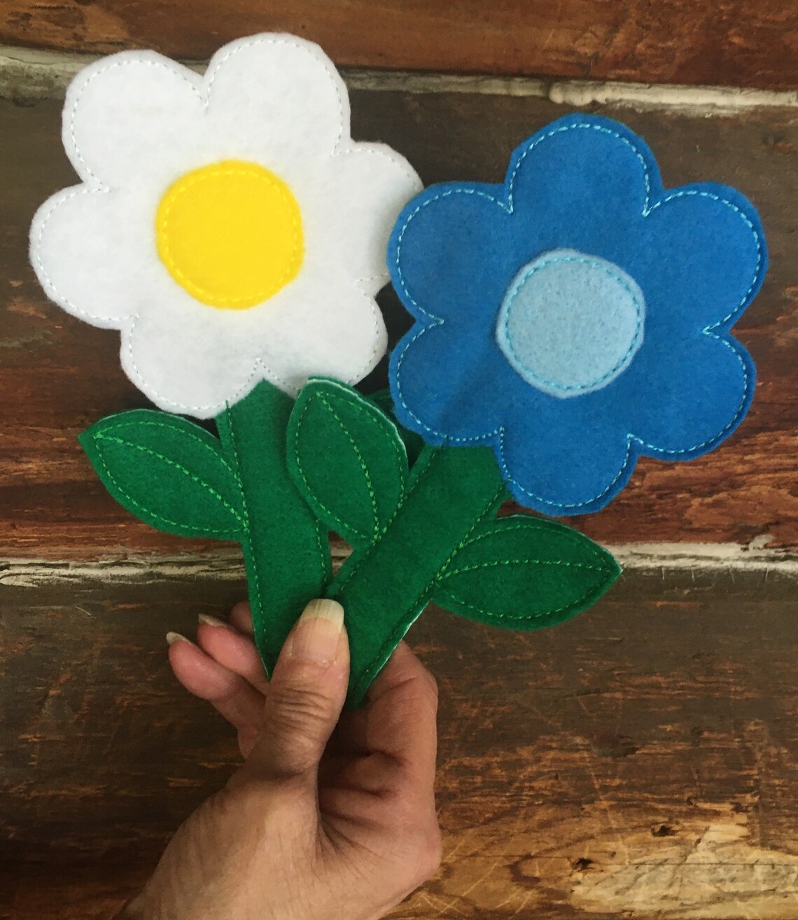 Popsicle Stick Flower Felt Flower Artificial Flower Play | Etsy
