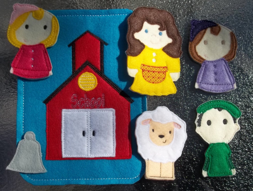 Mary Had a Little Lamb Finger Puppet School Felt Board Comes W 5 Finger ...