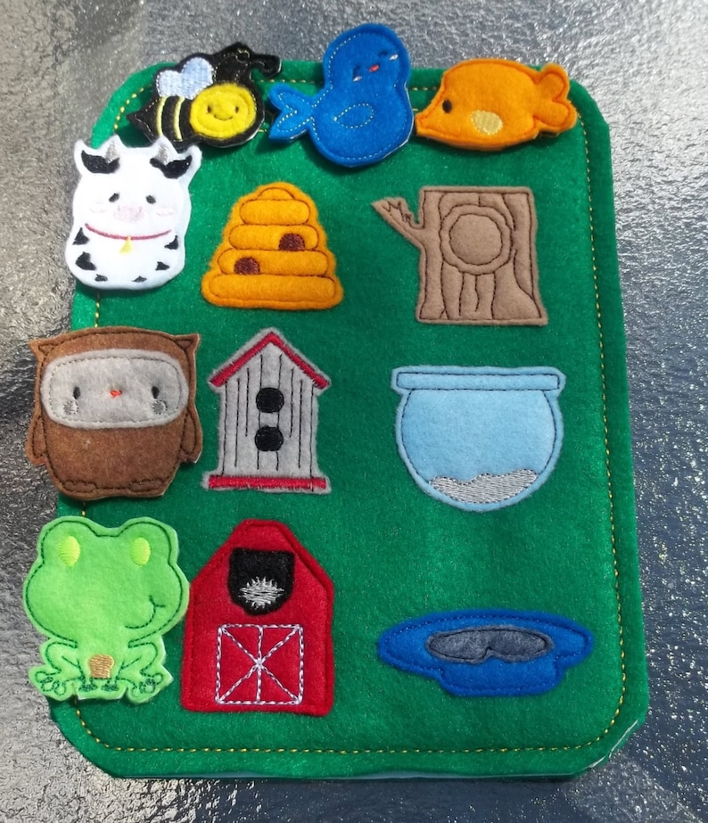 Learn Animal Homes Teach Felt Game Felt Board Flannel Board | Etsy