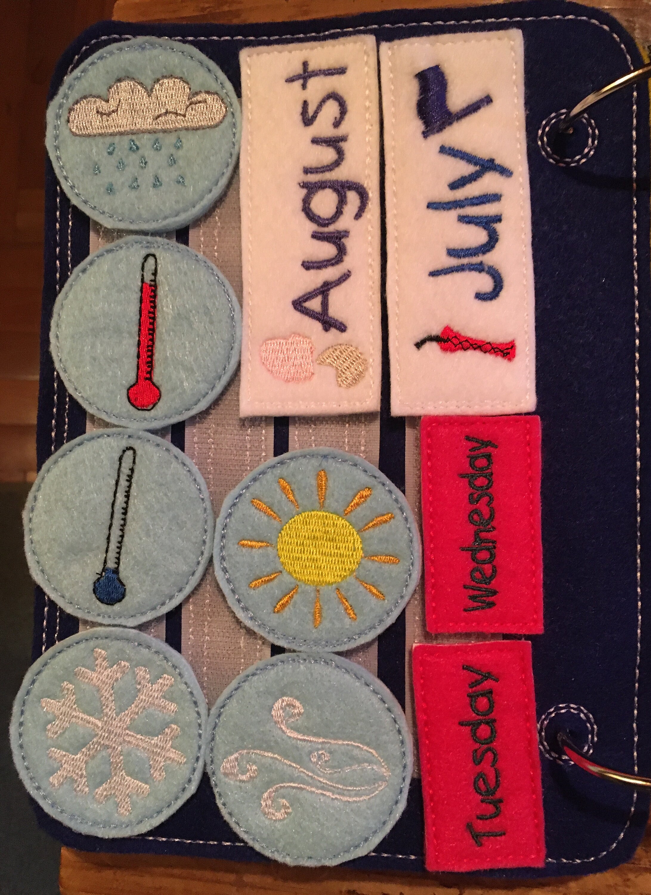 Children Gift Perpetual Daily Calendar Morning Board Weather | Etsy