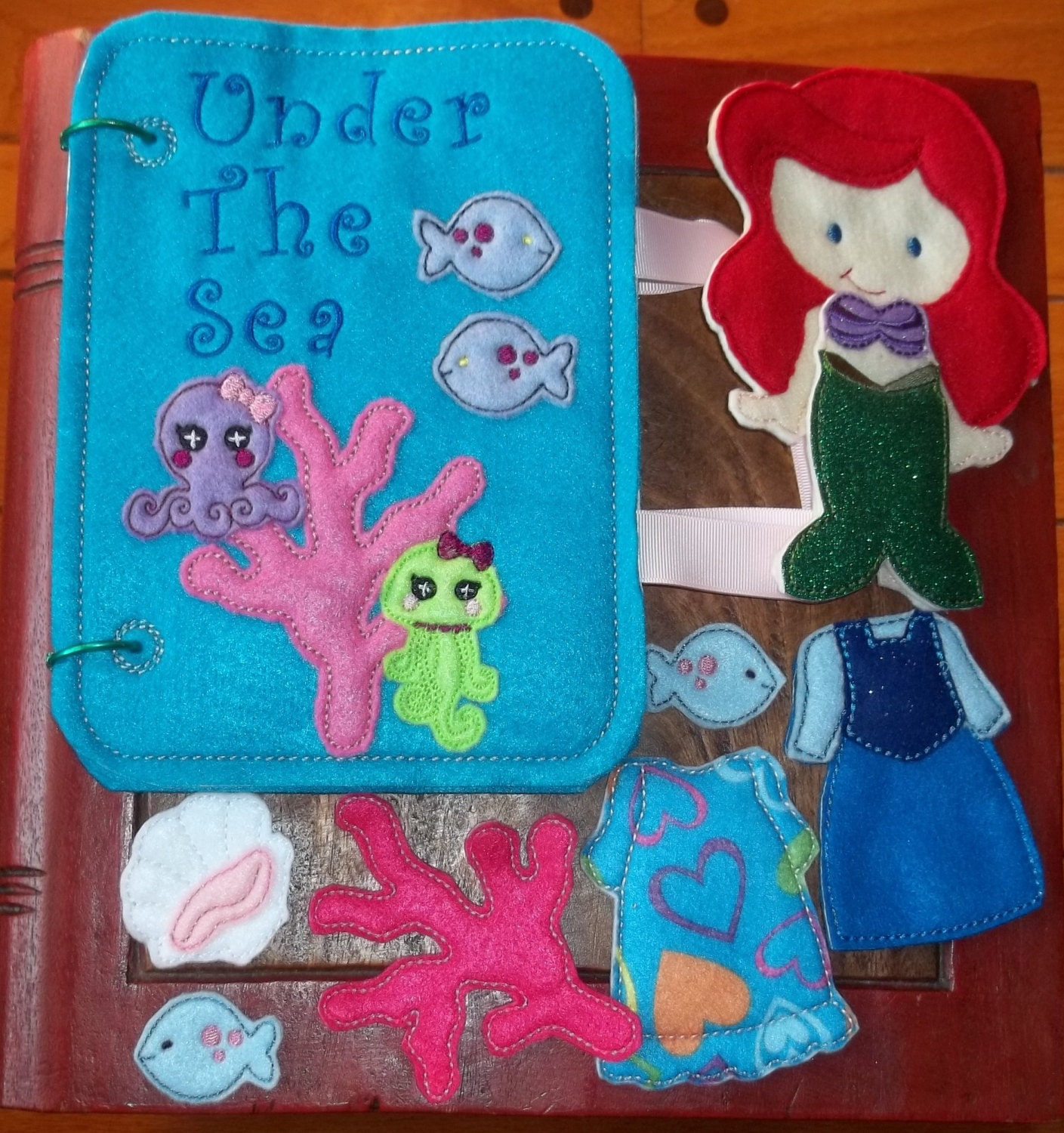 Busy Board Felt Board Busy Book Mermaid Princess Felt Doll Set | Etsy