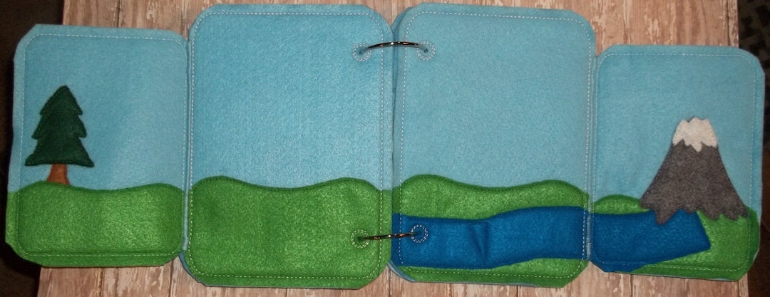 Outdoors Busy Book Felt Book Farm Road Busy Bag Busy Page Portable Felt ...