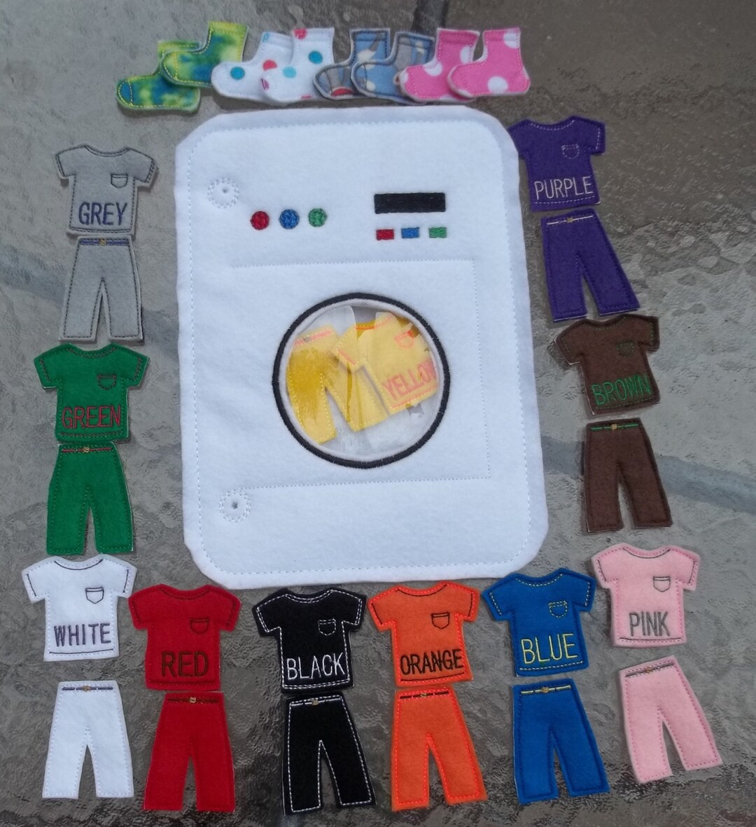 Child Gift Washing Machine Matching Spell Color Shape Sorting Busy Bag ...