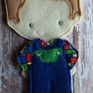 Ian Doll Blue Bibber Playset Farmer Outfit From My "unpaper Felt Dolls ...