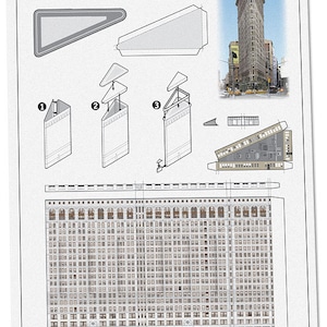 Build Your Own New York Postcard Paper Model Kits - Etsy