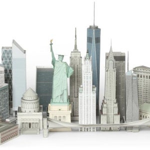Build Your Own New York Postcard Paper Model Kits - Etsy