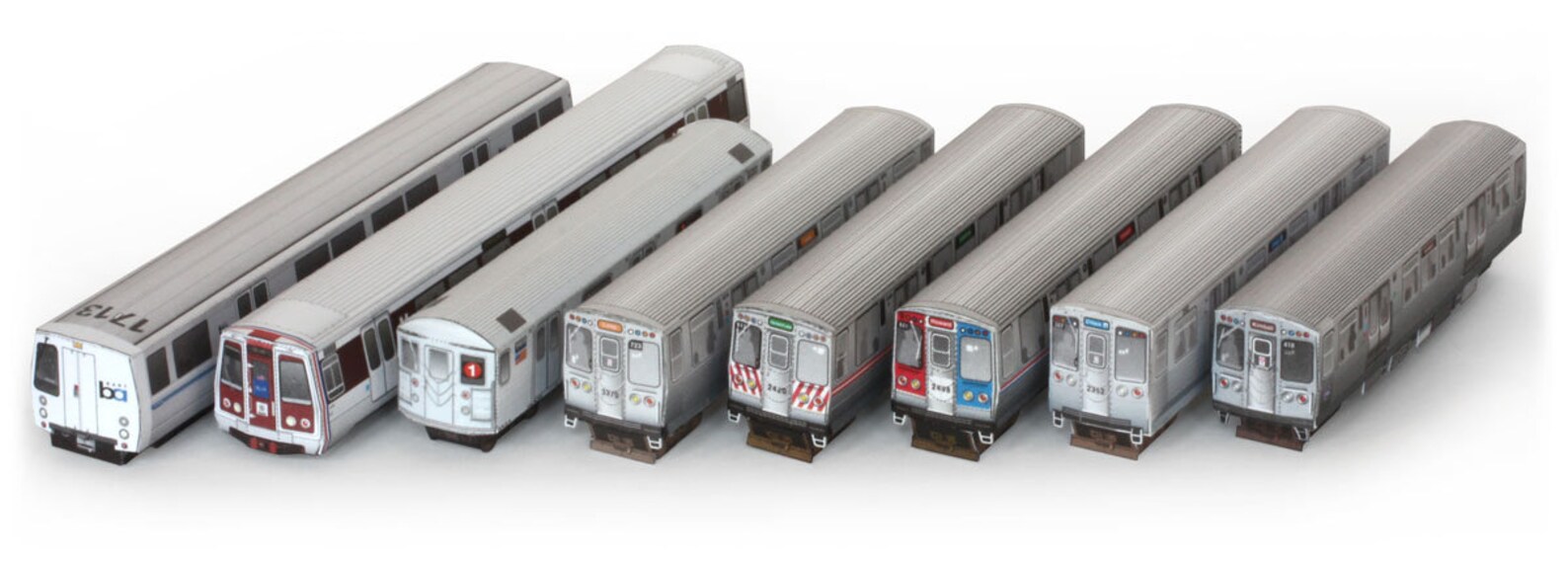 Build Your Own Public Transit Paper Model Postcards - Etsy