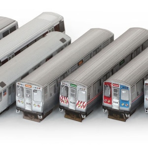 Build Your Own Public Transit Paper Model Postcards - Etsy