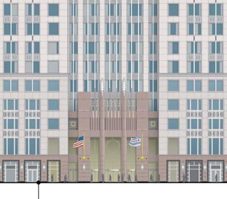 Chicago's Tallest Buildings Architectural Illustration Poster - Etsy