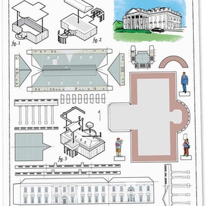 Build Your Own DC Architectural Paper Model Postcards - Etsy