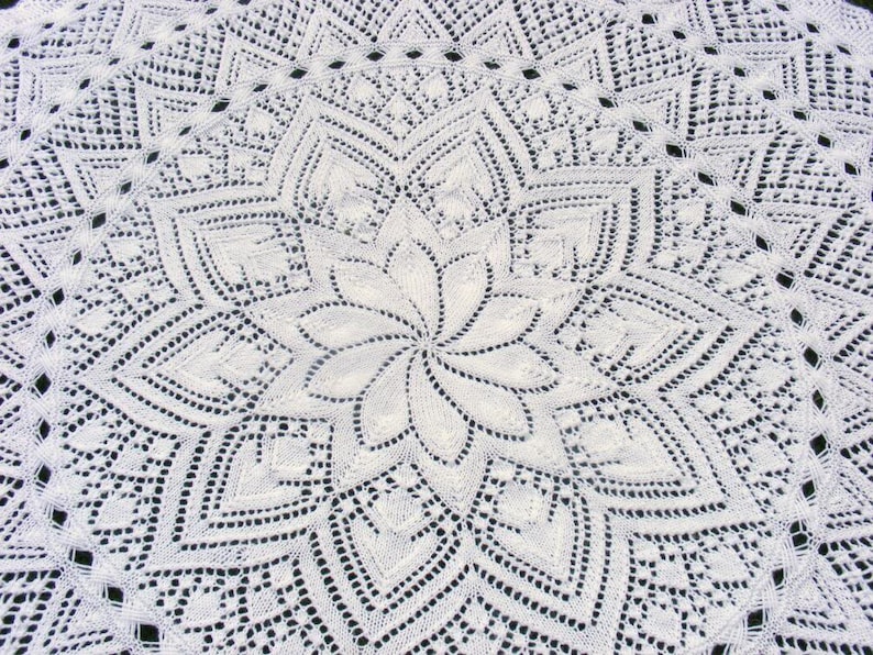 Lily Circular Baby Shawl Knitting Pattern in DK Instant Download PDF - Etsy