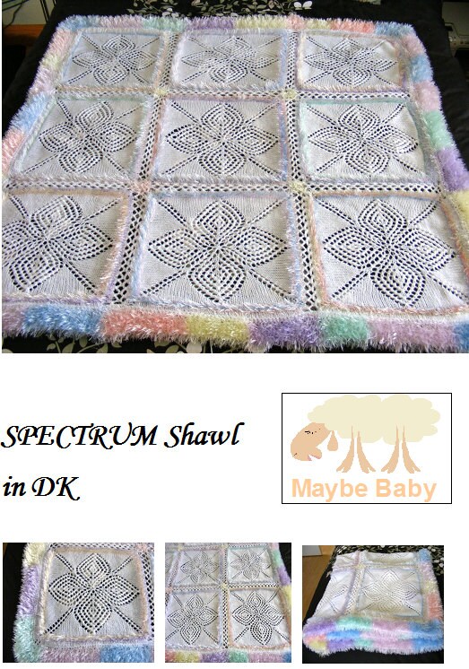 Spectrum Shawl Knitting Pattern in DK Instant Download in PDF - Etsy