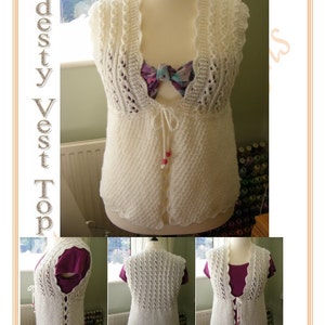 Modesty Vest in Aran Instant Download PDF - Etsy