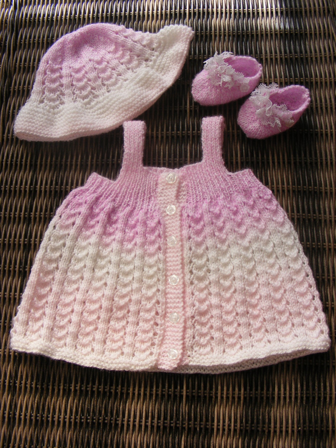 Knickerbocker Glory Pinafore Dress Set Knitting Pattern - Etsy