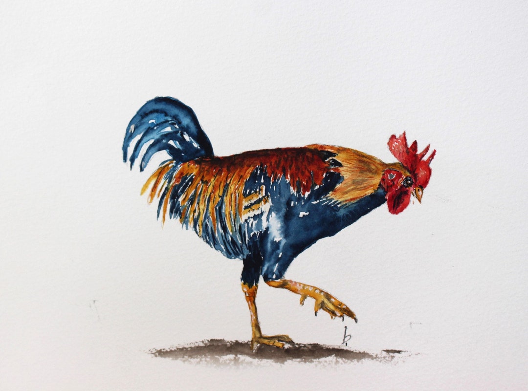 Rooster Painting, Rooster Art, Country Art, Ybor City Rooster, Original ...