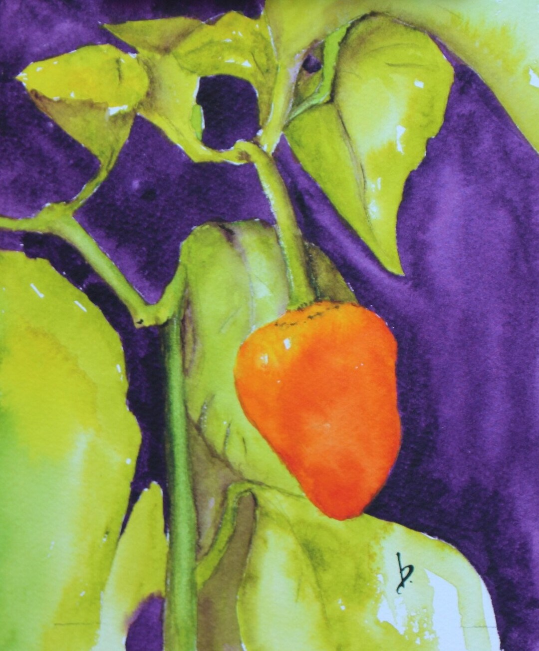 Vegetable Art, Food Painting, Pepper Painting, Kitchen Painting - Etsy