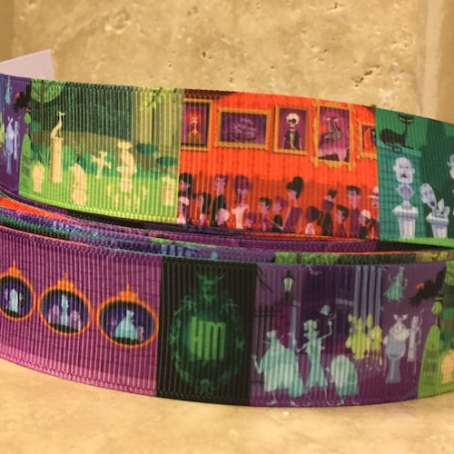 5 YDS Colorful Haunted Mansion Ribbon - Etsy