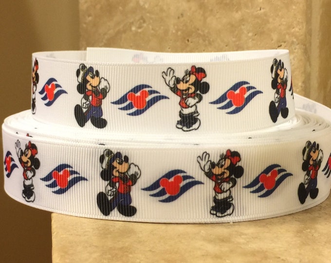 5 YDS Mickey Mouse Minnie Mouse Cruise Ribbon (7/8”w) - Etsy