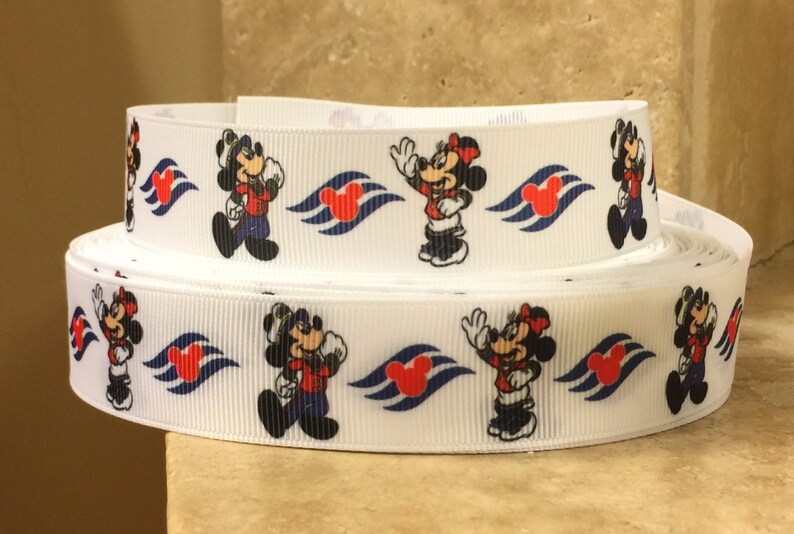 5 YDS Mickey Mouse Minnie Mouse Cruise Ribbon - Etsy