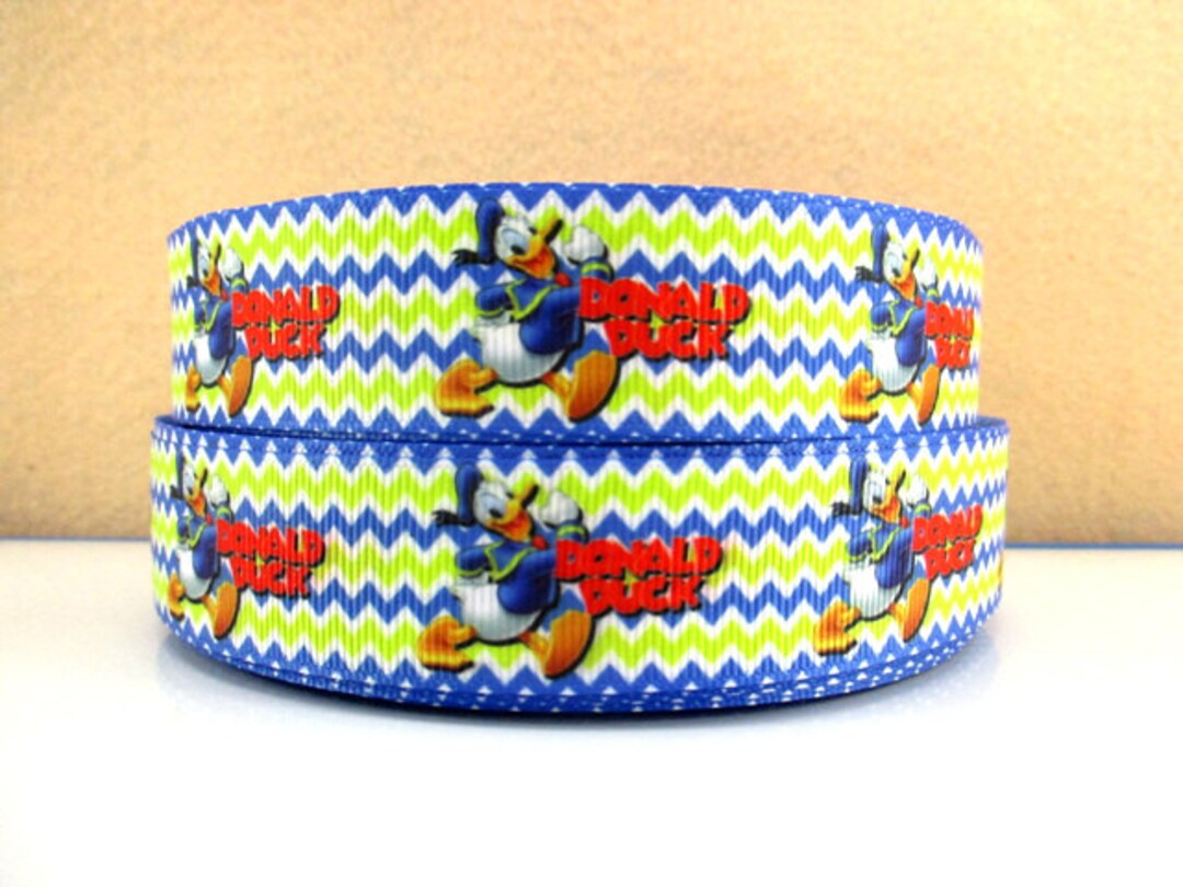 5 YDS Donald Duck Chevron Ribbon - Etsy
