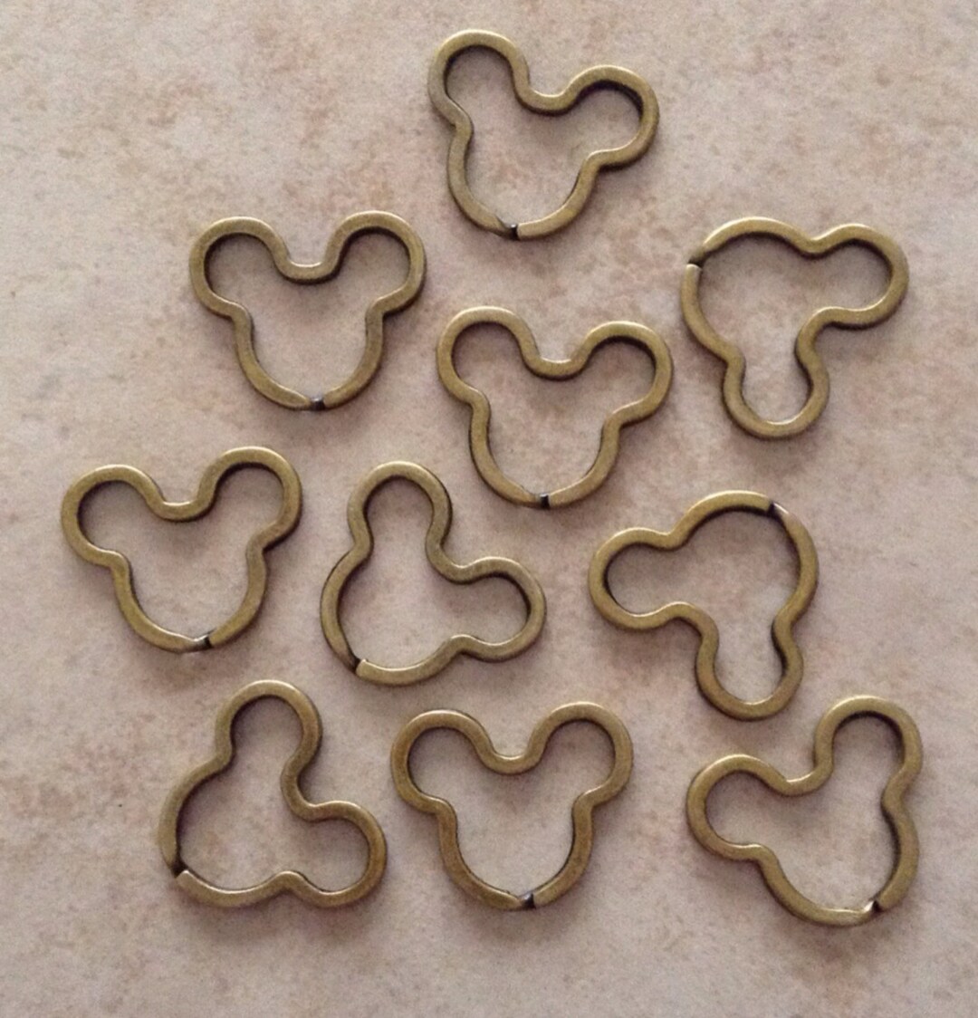 10 Antique Bronze Split Ring Key Rings - Etsy