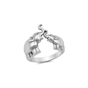 Mother Elephant With Child Expressing Love & Joy, Maternal Love Ring in ...