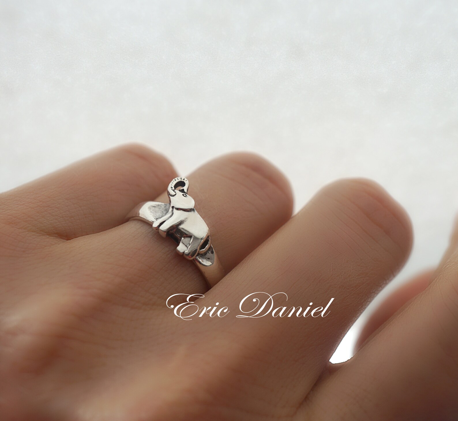 Baby Elephant Ring in Sterling Silver, Good Luck Ring, Amulet Jewelry ...