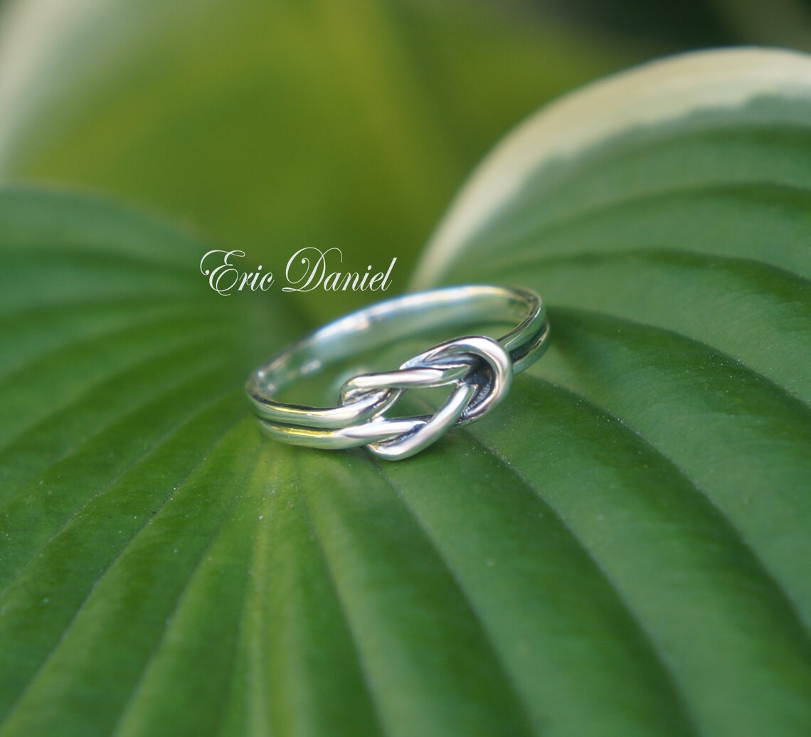 Sterling Silver Love Knot Infinity Ring, Friendship Ring, Eternity Ring ...