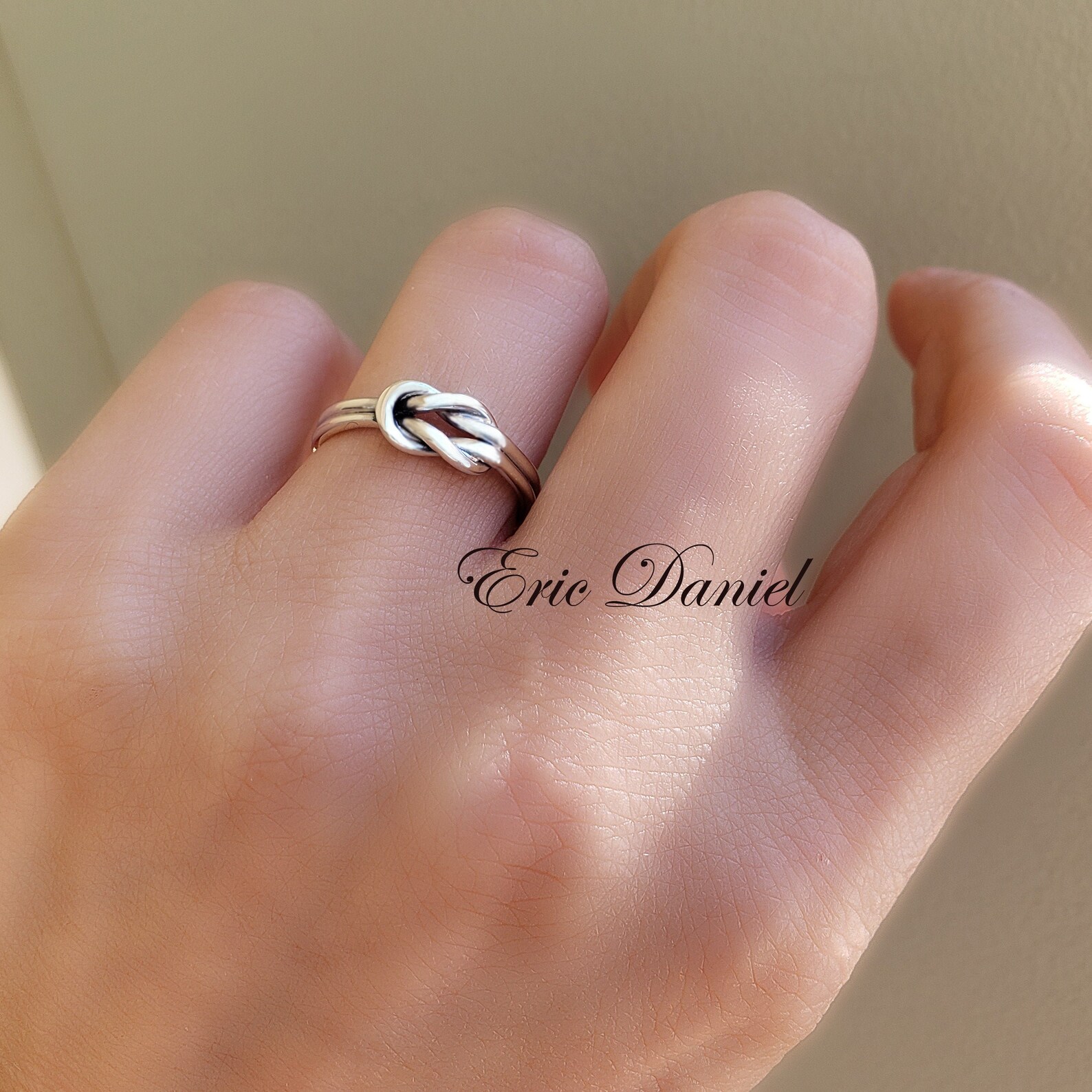 Sterling Silver Love Knot Infinity Ring, Friendship Ring, Eternity Ring ...