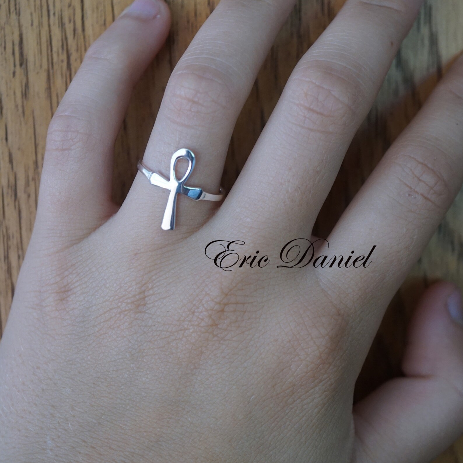 Eternal Life Cross Ring in Solid Gold 10K 14K or 18K Solid - Etsy