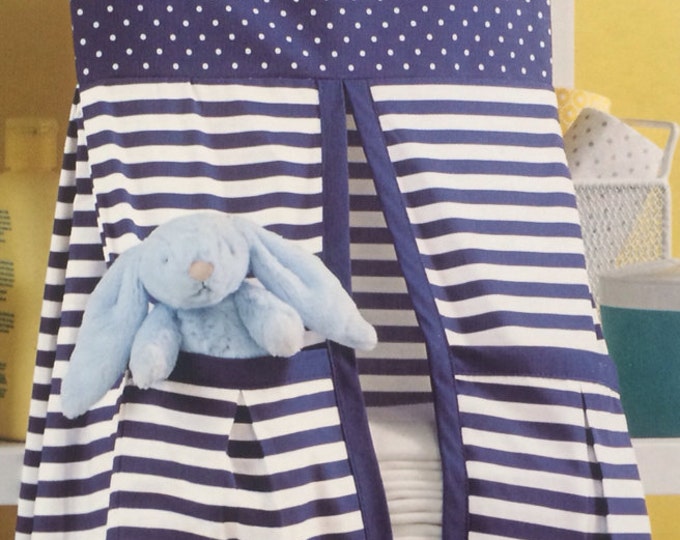 Diaper Stacker Blue Polka Dots and Stripes. Monogrammed. Any - Etsy