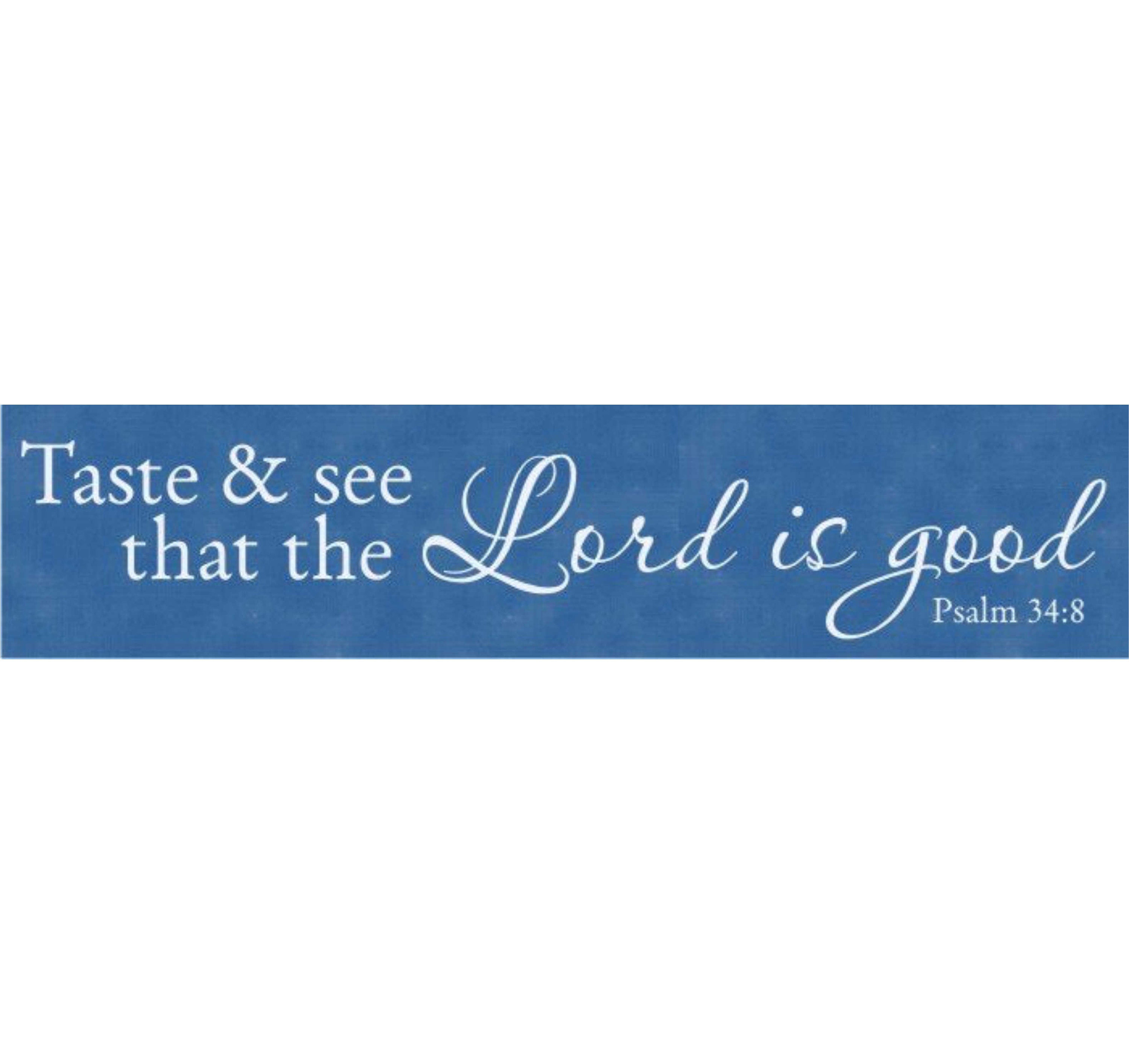 Taste and See That The Lord Is Good Bible Verse Wall DECAL for - Etsy 日本
