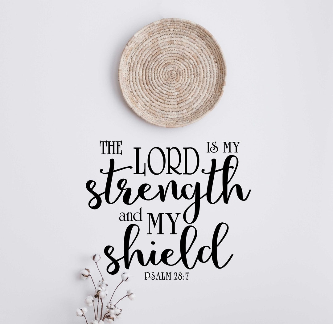 The Lord is My Strength and My Shield STENCIL for Walls Wood - Etsy