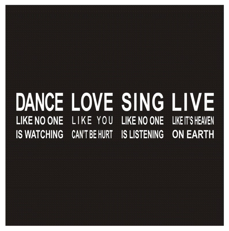 Subway Art Dance Love Sing Live Wall DECAL for Walls Wood - Etsy