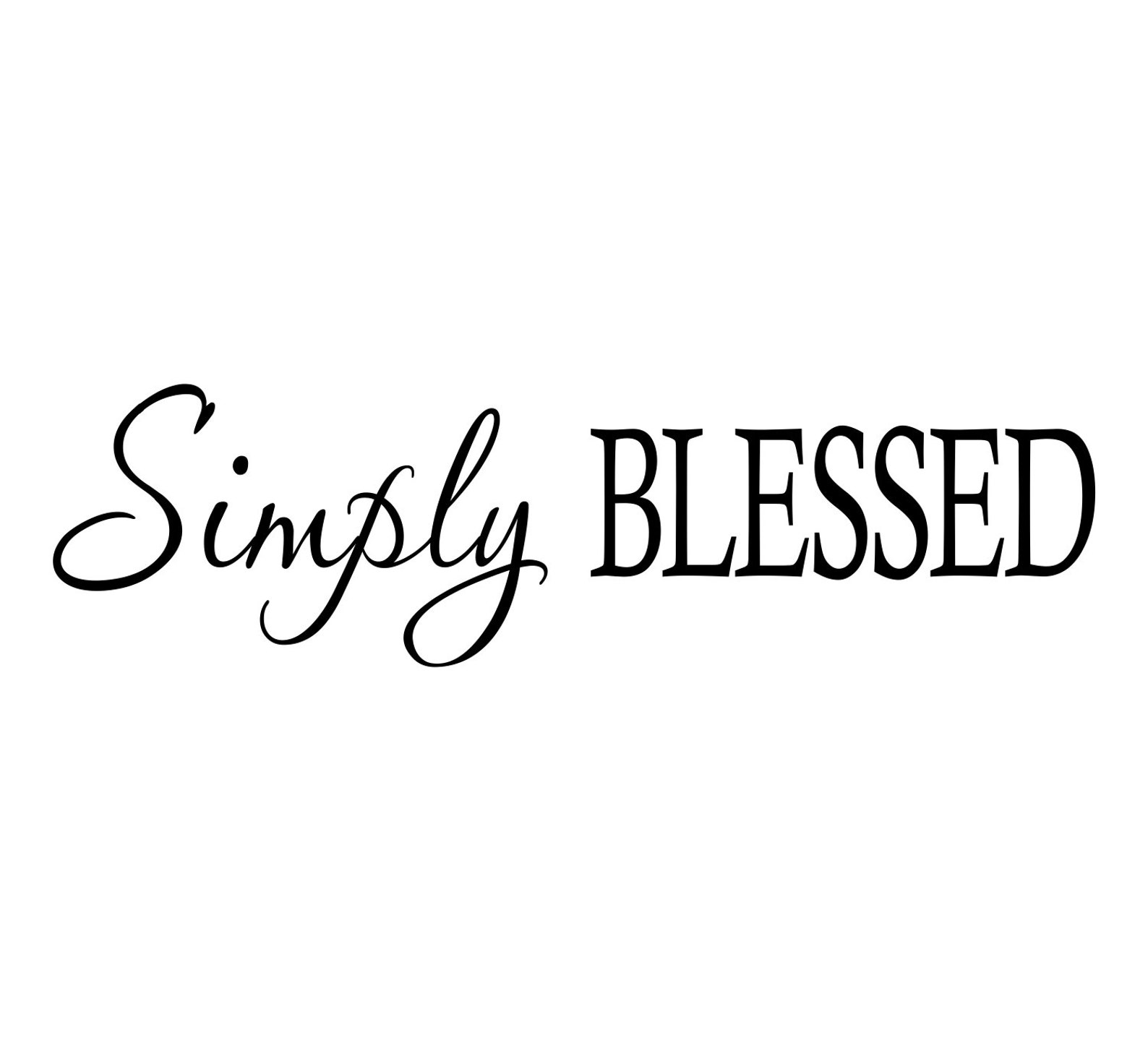 Simply Blessed STENCIL for Walls Fabric Wood Signs Metal | Etsy