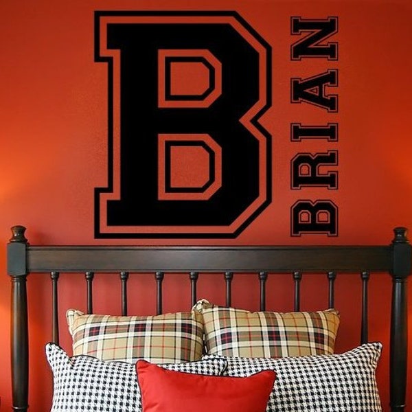 Varsity Letter Decal - Etsy