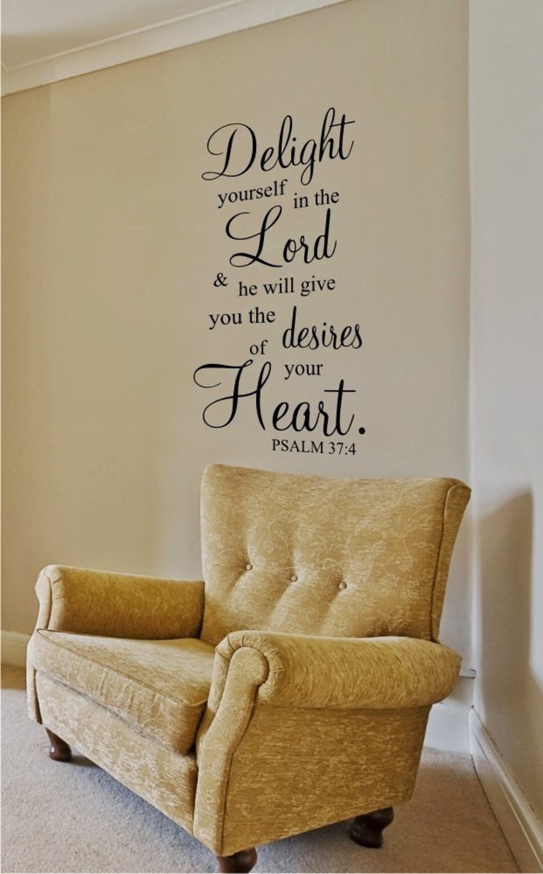 Delight Yourself in the Lord DECAL Bible Verse DECAL for Walls - Etsy
