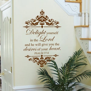 Delight Yourself in the Lord Bible Verse Psalm Scripture Vinyl - Etsy