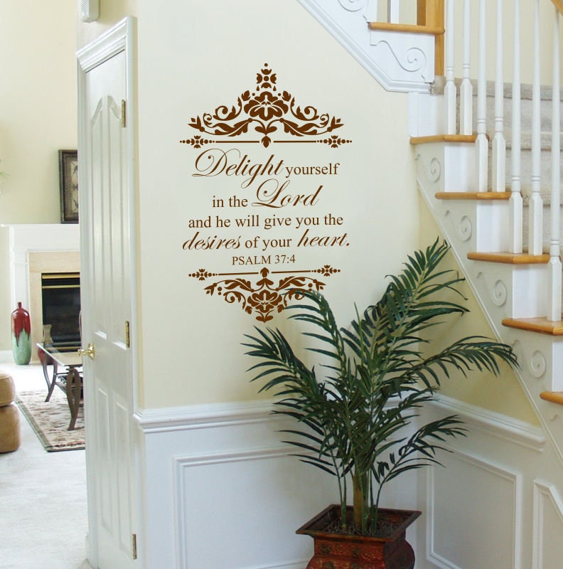 Delight Yourself in the Lord Bible Verse Psalm Scripture Vinyl - Etsy