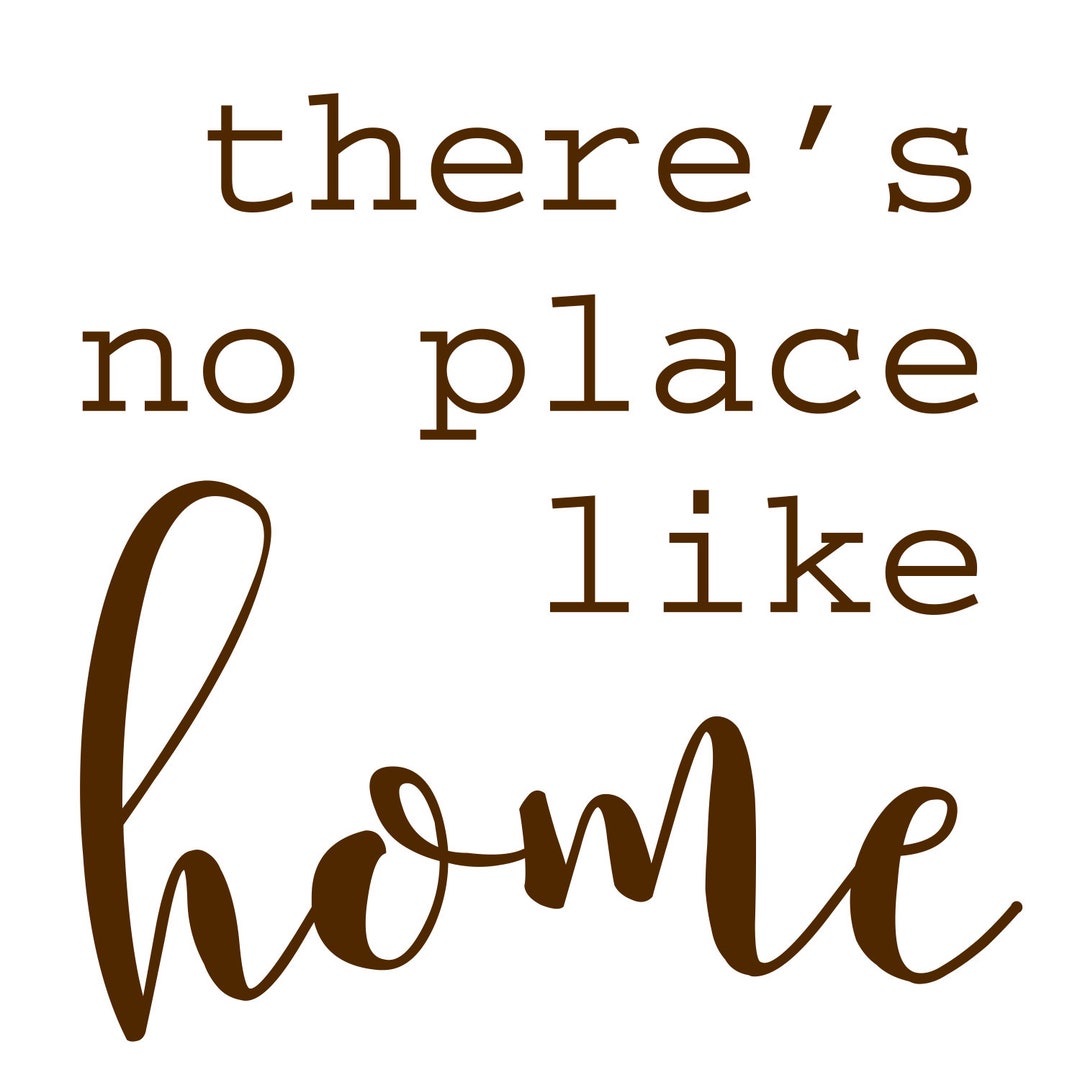 No Place Like Home Square DECAL for Walls Wood Glass Plastic - Etsy