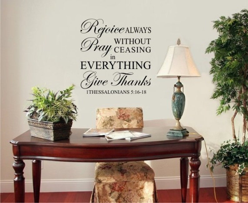 Rejoice Always Pray Without Ceasing Wall DECAL for Walls Doors - Etsy