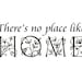 No Place Like Home Wall DECAL for Signs Walls Wood Doors Glass Metal ...